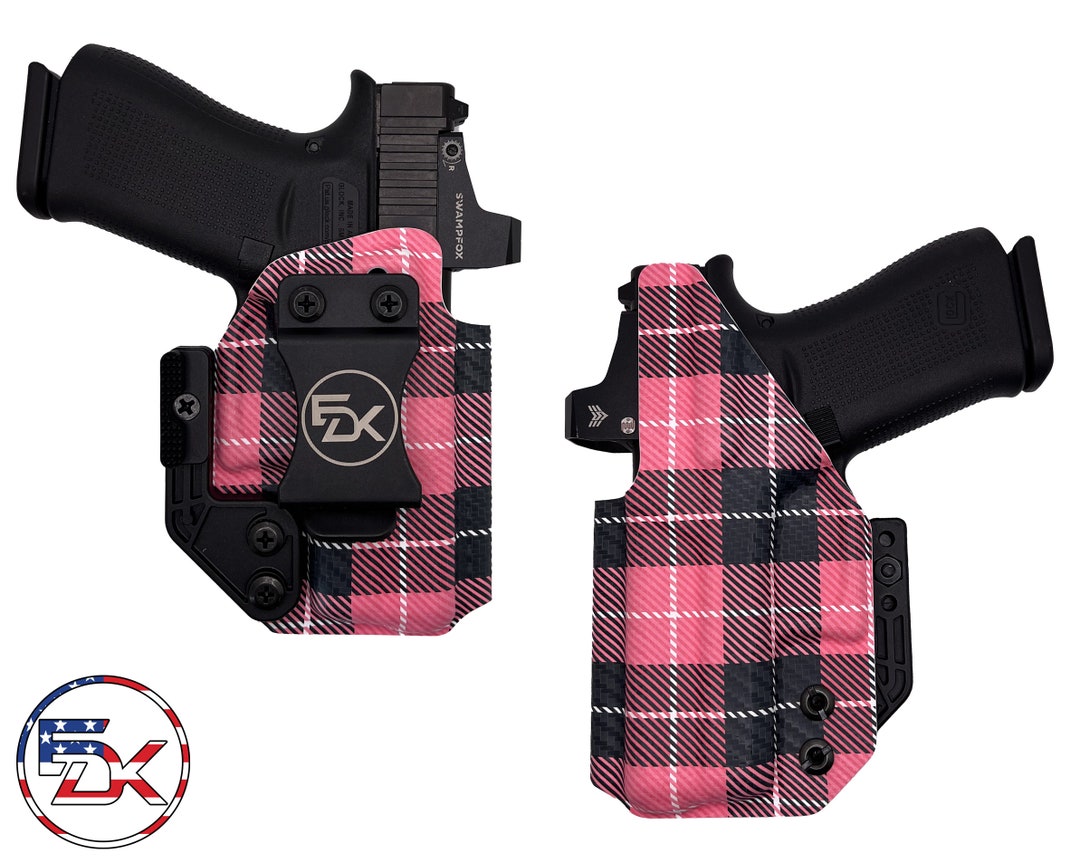 CF Pink Plaid - Inside the Waistband (IWB) Holster LCP2, Glock 17, 19 ...