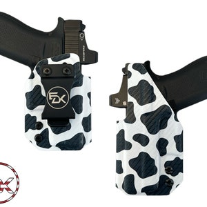 Carbon Fiber Cow Print - Inside the Waistband (IWB) Holster Glock 17 ...