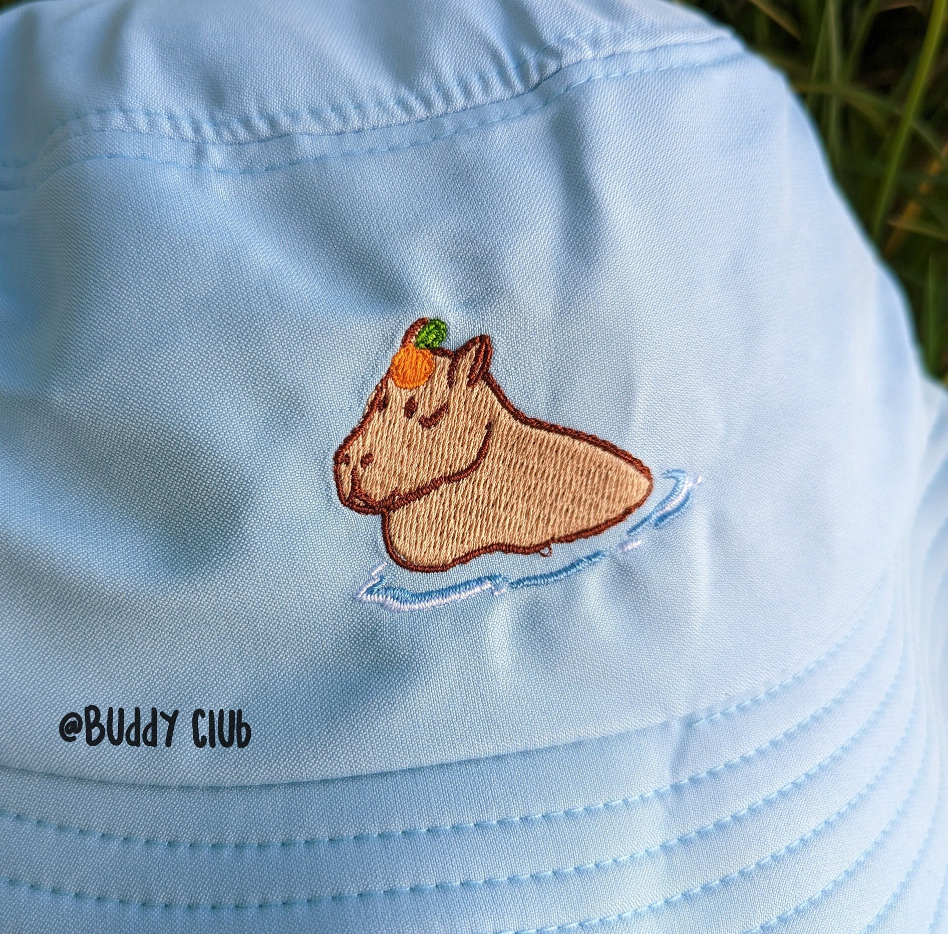 Capybara Hats Sun Hat Pastel Blue Bucket Hat Yuzu Spa - Etsy UK