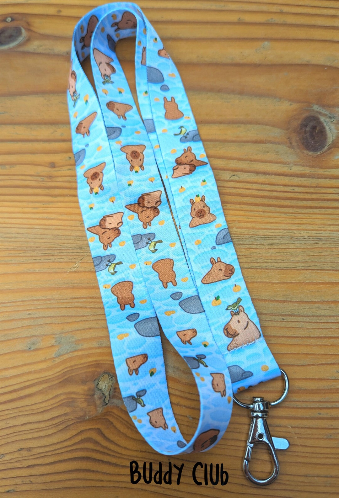 Capybara Yuzu Spa Lanyard, Animal Neck Strap, Cute Office Accessory ...