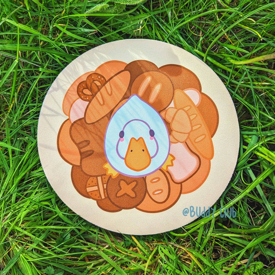 Cute Duck Mouse Pad Gift, Bread, Anti-slip, Computer Mat, Yellow ...