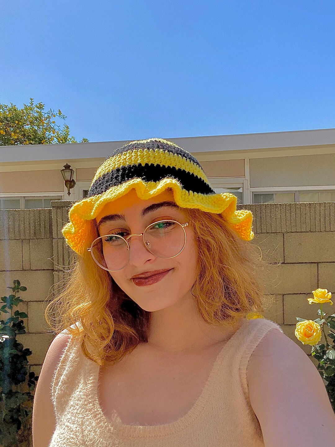 Crocheted Bee Bucket Hat - Etsy