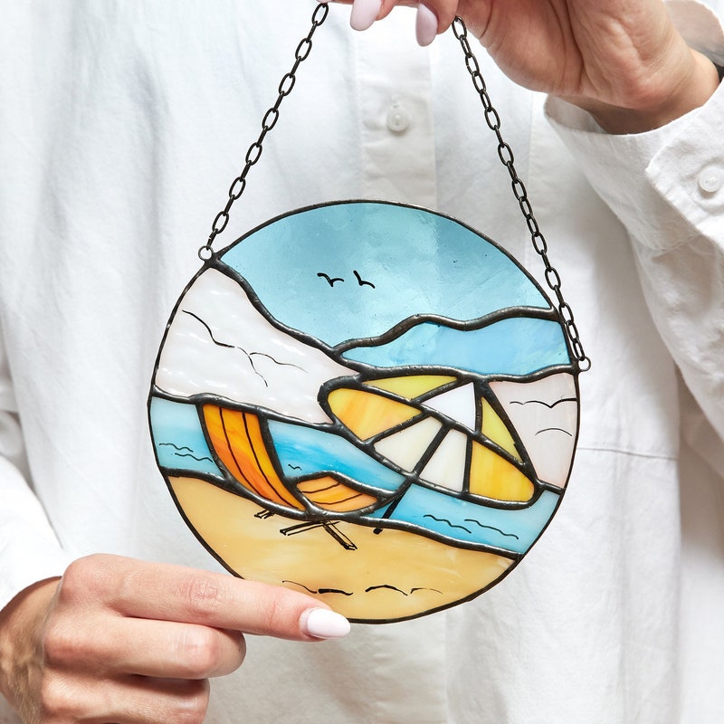 Beach Stained Glass - Etsy
