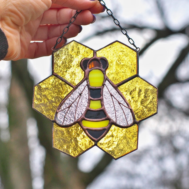 Stained Glass Bee - Etsy