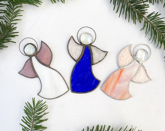 Set of 3/10/20 Stained Glass Dancing Angel Christmas Handmade - Etsy