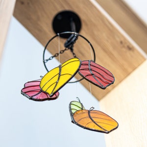Fall Leaves Stained Glass Baby Mobile Autumn Suncatcher Hanging Gift ...