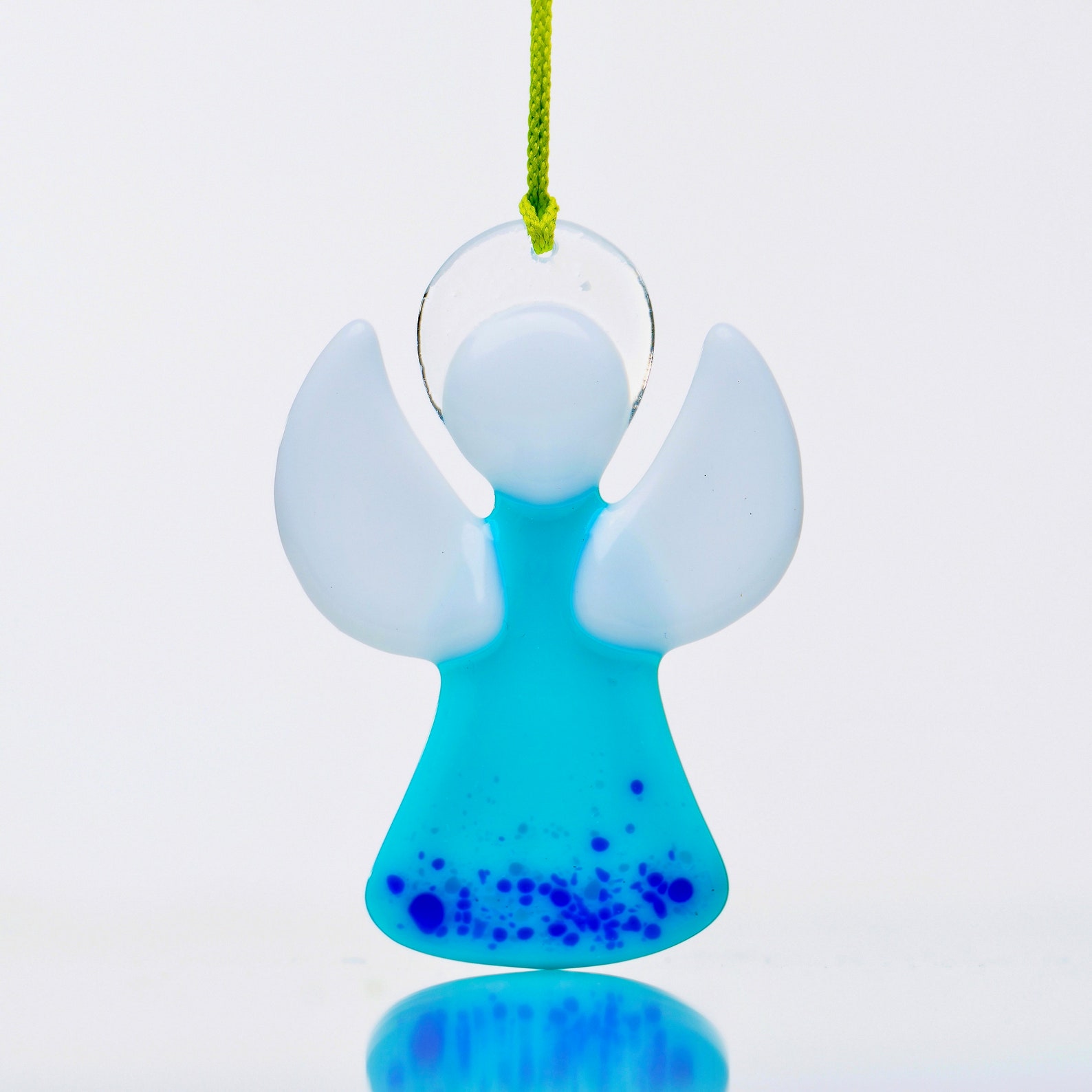 Set of 3/10/20 Fused Glass Angel Handmade Ornament Beautiful - Etsy