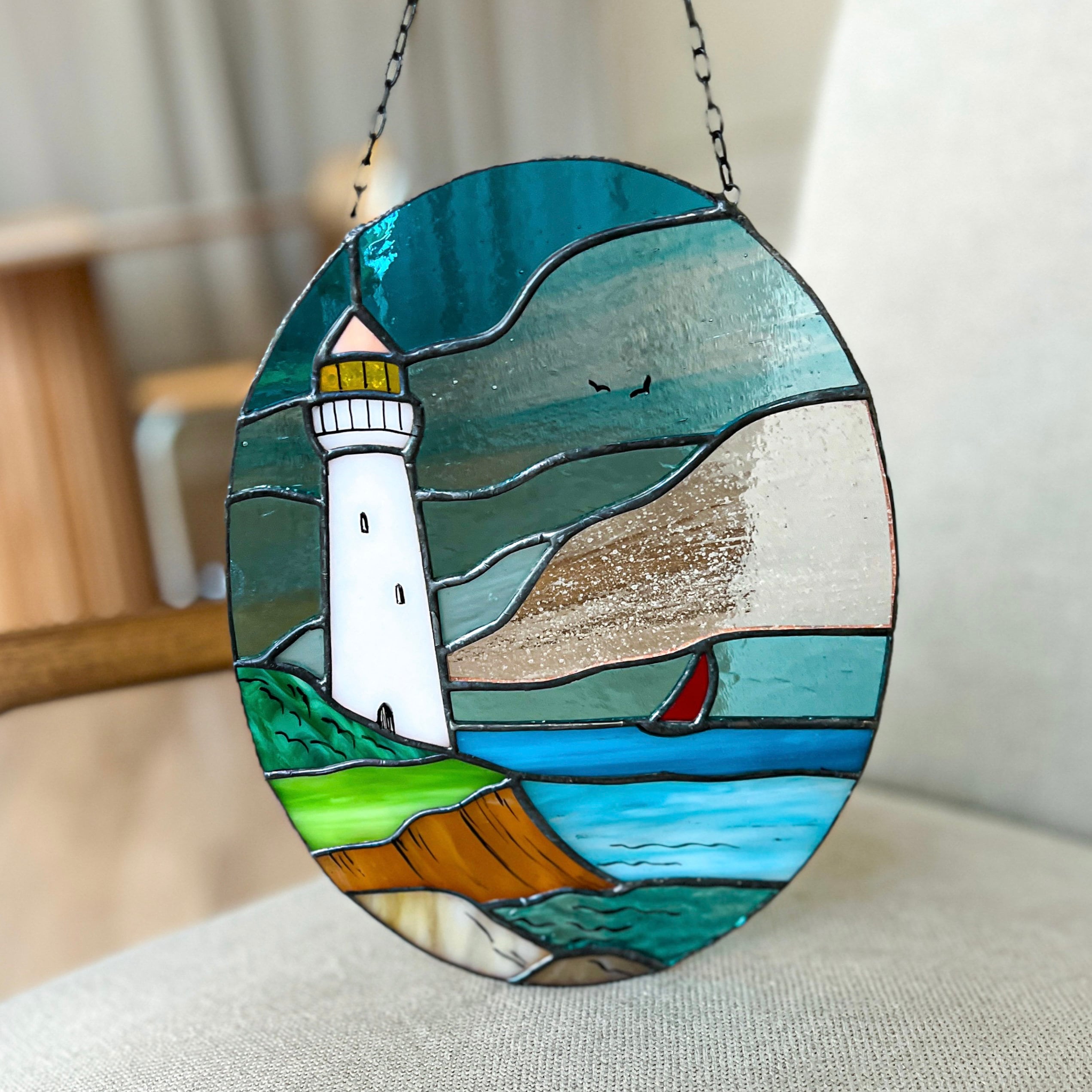 Ocean Lighthouse Stained Glass Patterns Stained Glass Lighthouse 12