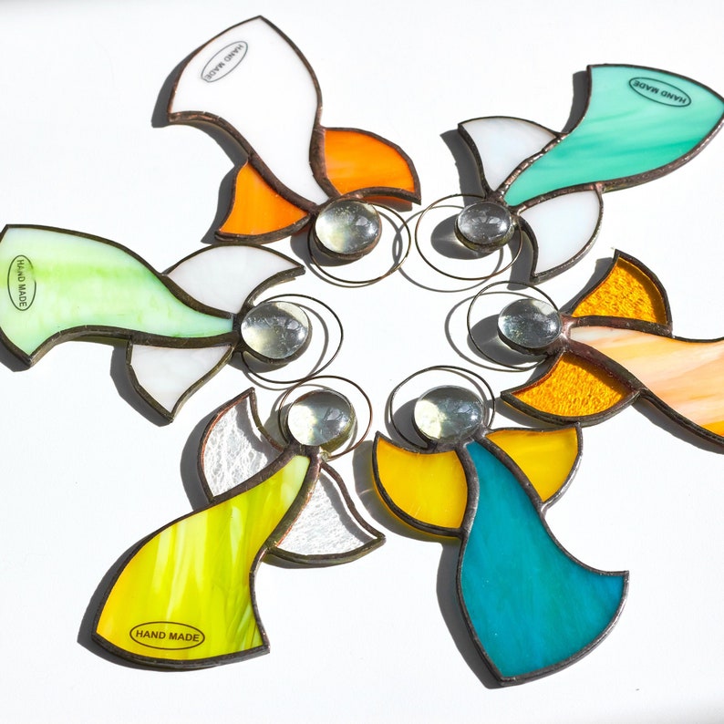 Stained Glass Dancing Angel Ornament Set of 1/3/10/20 - Etsy