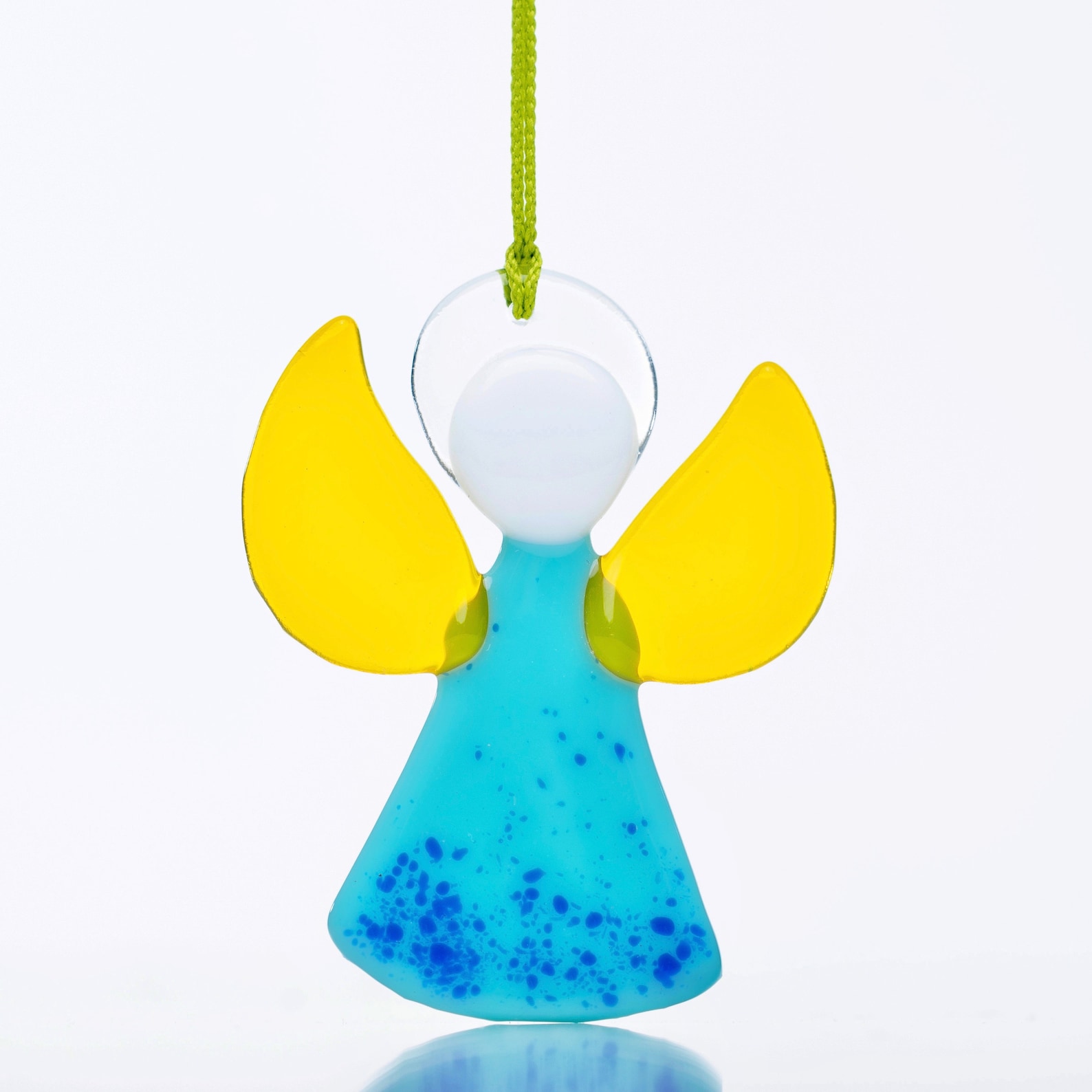 Set of 3/10/20 Fused Glass Angel Handmade Ornament Beautiful - Etsy