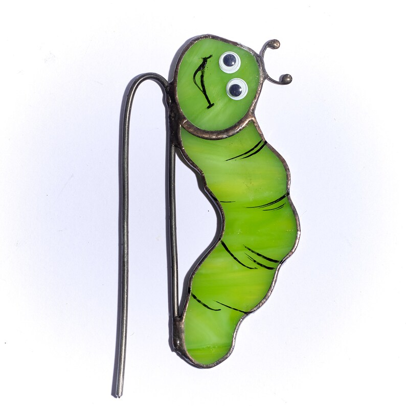 Funny Worm Plant Pot Huggerstained Glass Decor - Home Accent for Plant ...