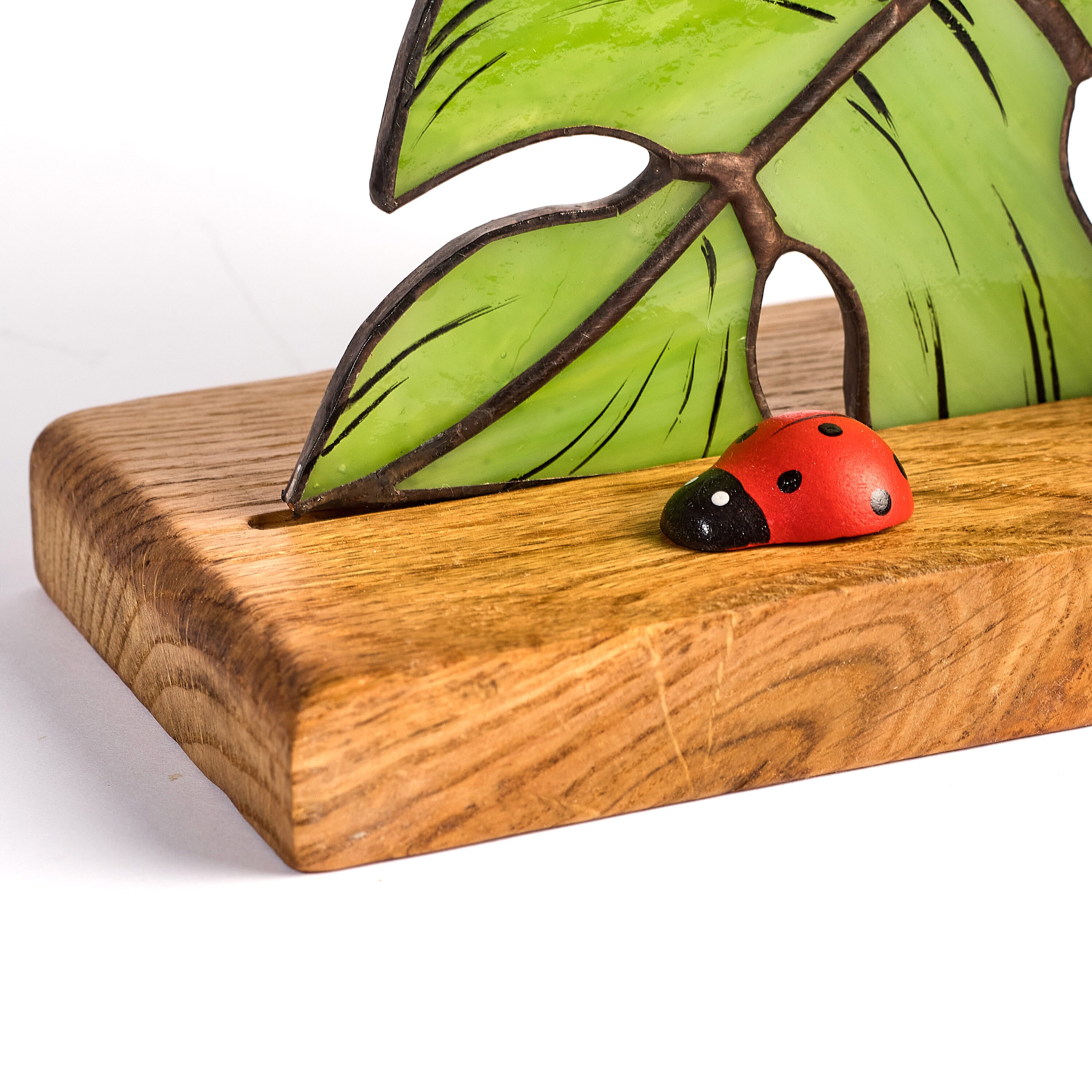 Monstera Stained Glass Bookend - Unique Library Decor Bookends ...