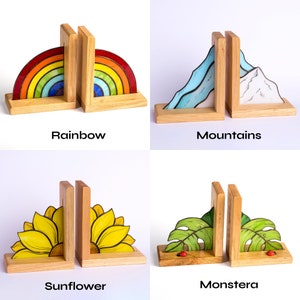 Monstera Stained Glass Bookend - Unique Library Decor Bookends ...