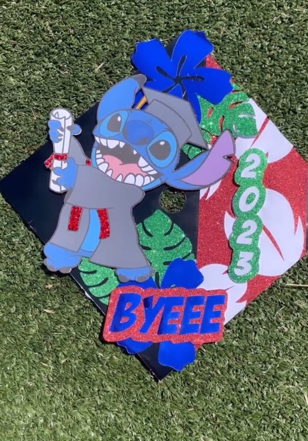 Graduation Cap Topper Stitch Grad Cap Topper Bling Graduation Cap ...