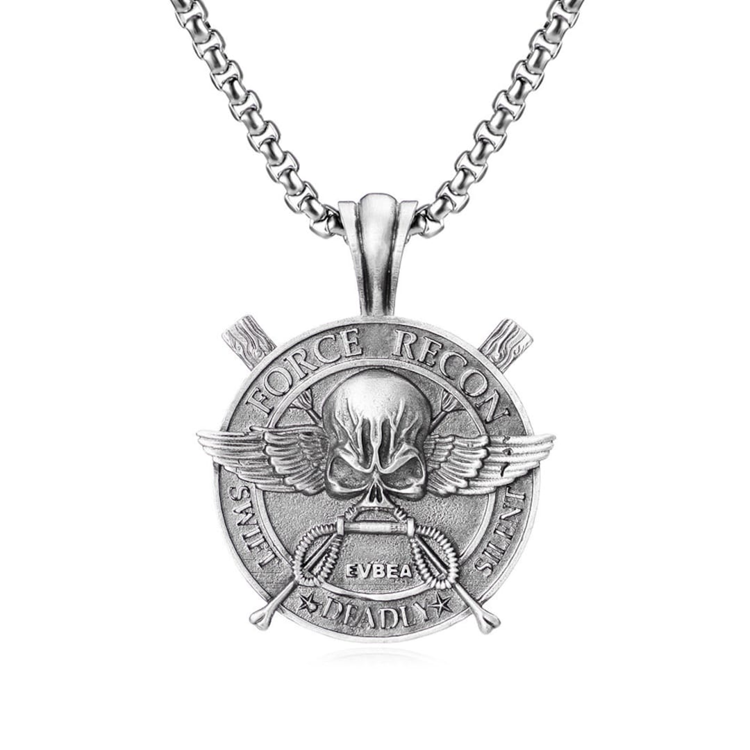 USA Recon Skull Force, Force Recon Skull Themed, Patriotic Military ...