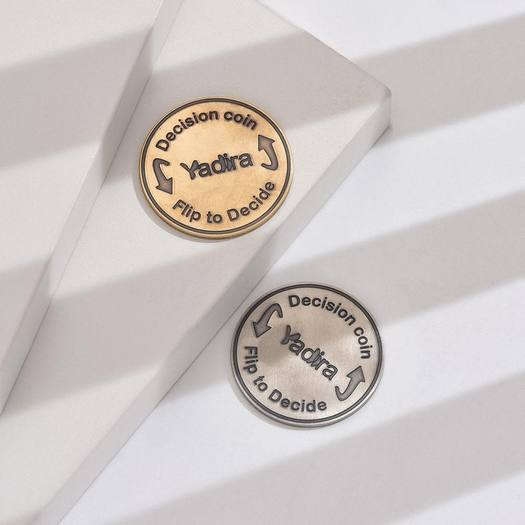 Custom Mental Flipping Coin Decision Maker, Decision Coin, Challenge ...