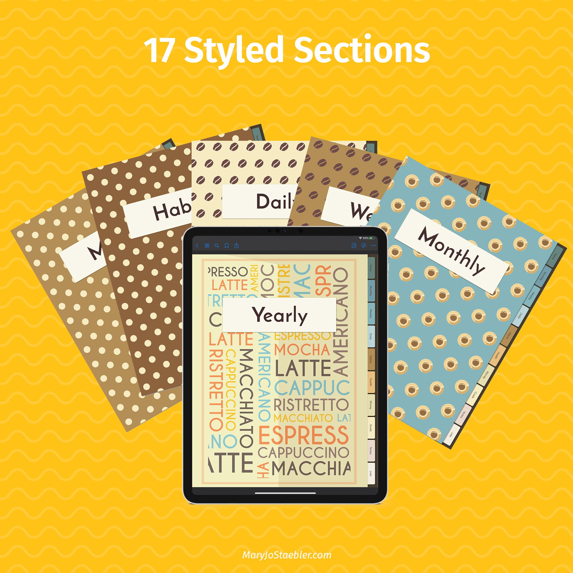 Digital Planner Coffee Cup, Goodnotes, Notability, Digital Planner Ipad ...