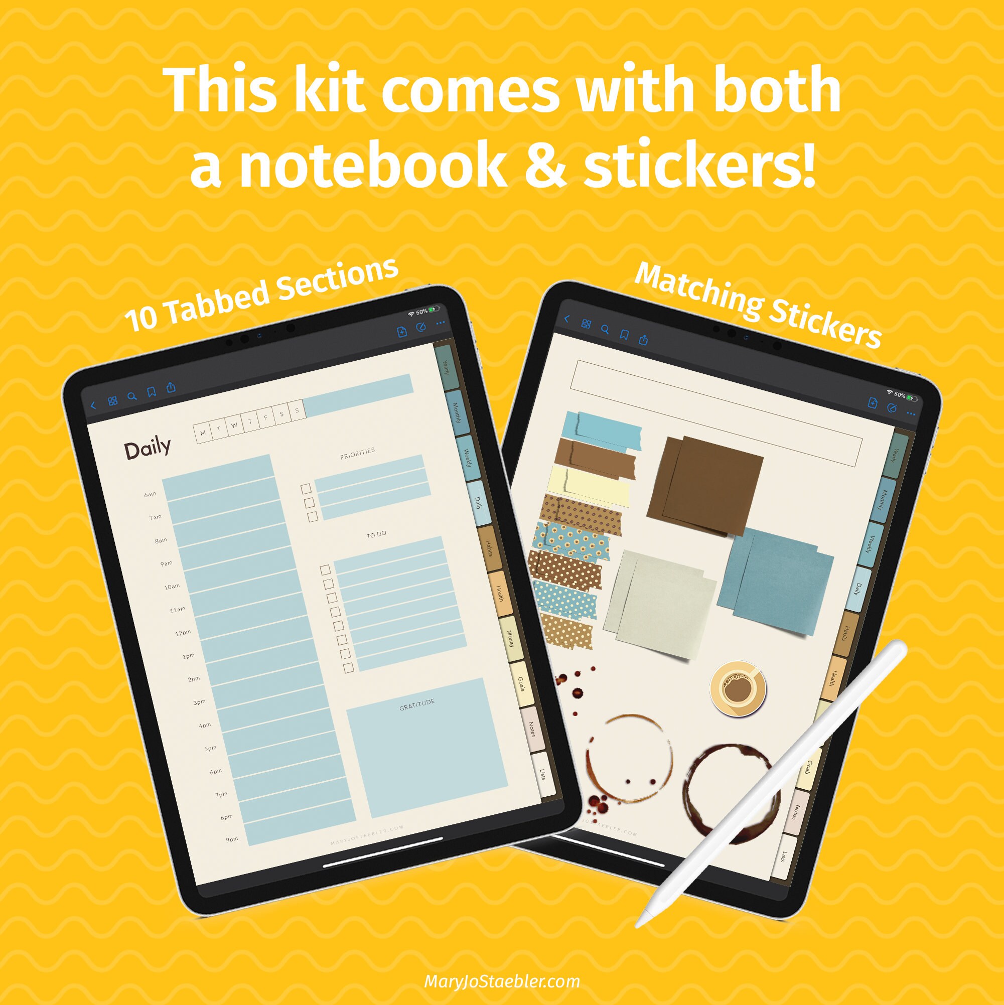 Digital Planner Coffee Cup, Goodnotes, Notability, Digital Planner Ipad ...