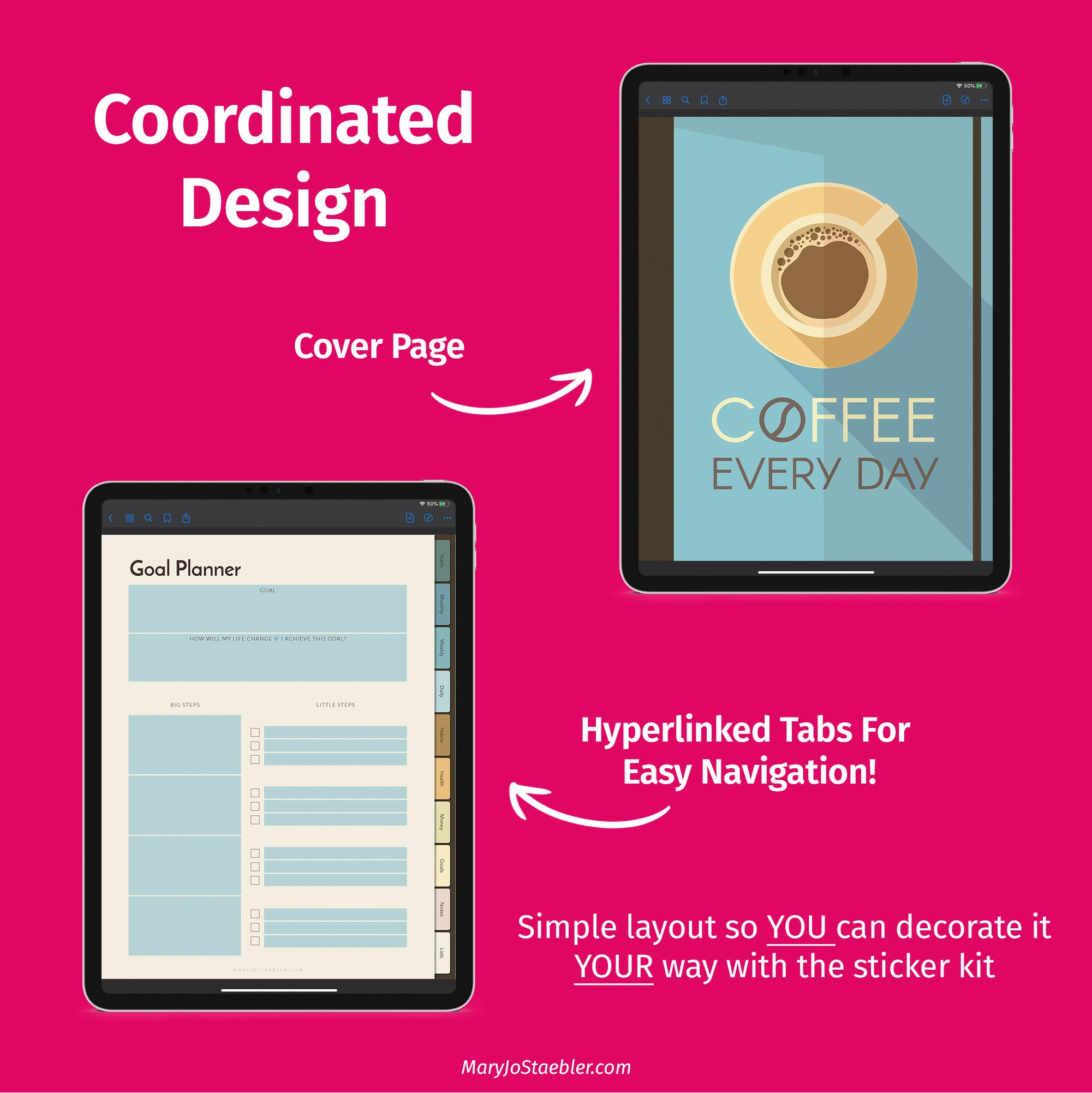 Digital Planner Coffee Cup, Goodnotes, Notability, Digital Planner Ipad ...