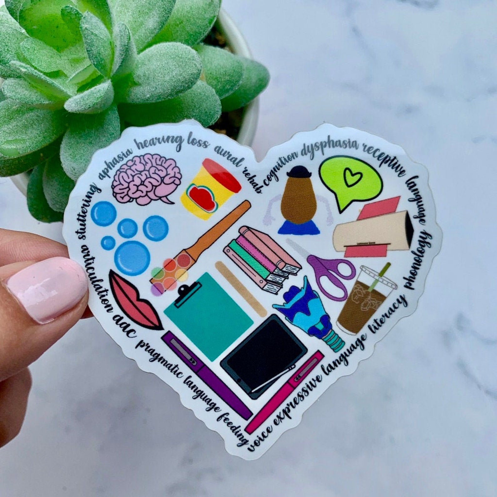 Speech Therapist Sticker SLP Sticker SLP Grad Gift Cf | Etsy