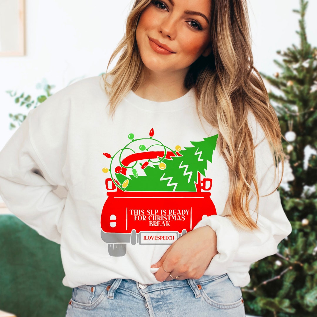 SLP Christmas Sweatshirt | Speech Christmas Sweater | Speech Therapist ...
