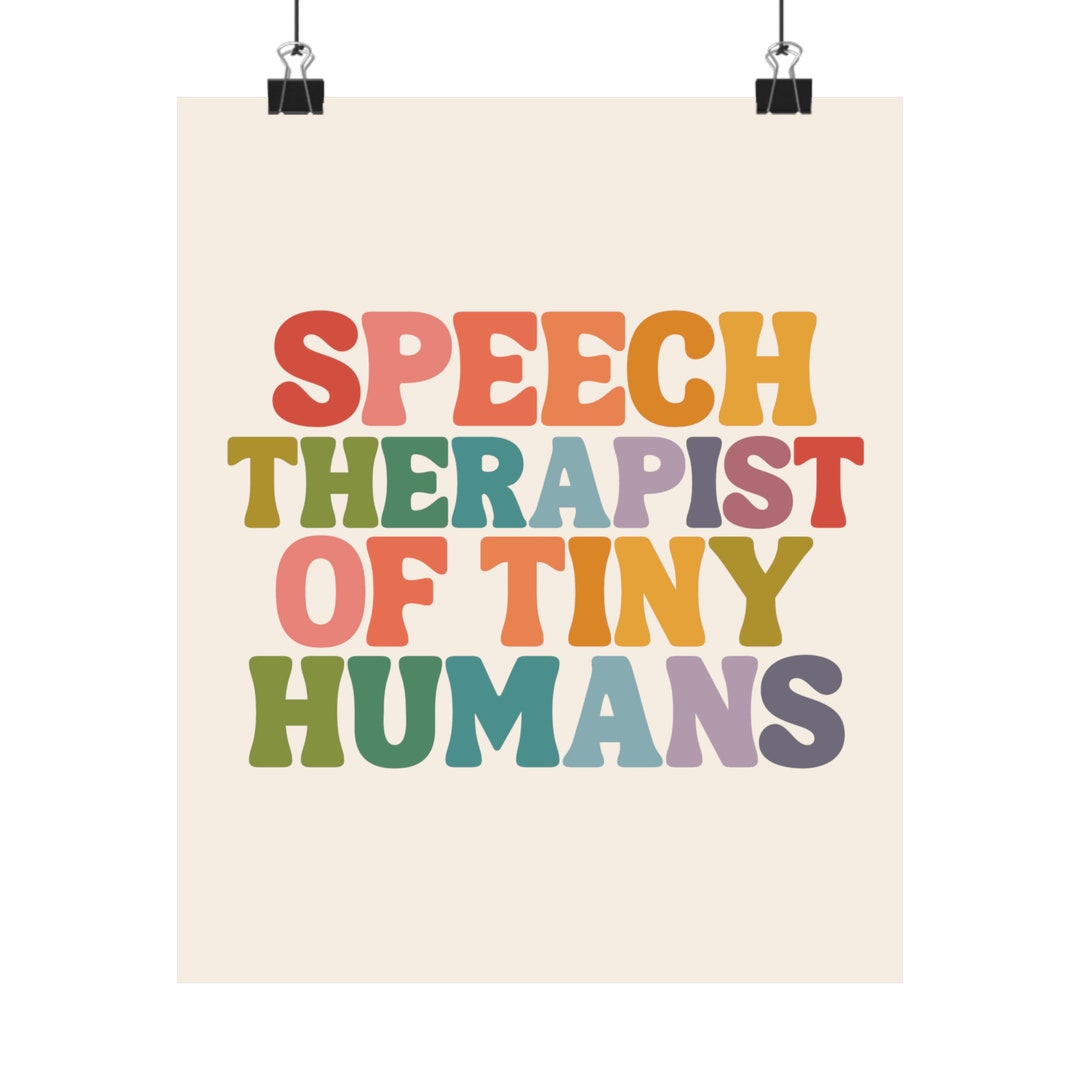 Speech Therapist Poster | SLP Poster | SLP Grad Gift | Cf Slp | Speech ...
