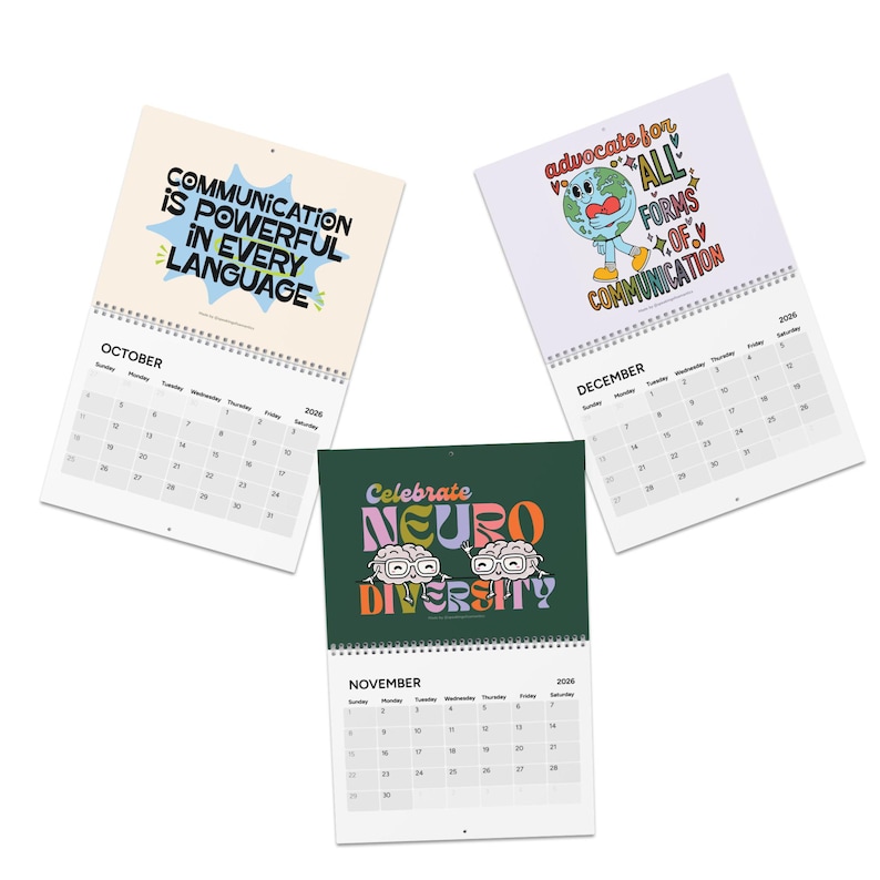 2026 SLP Calendar Speech Therapy AAC Speech Therapist Gift for Slps - Etsy