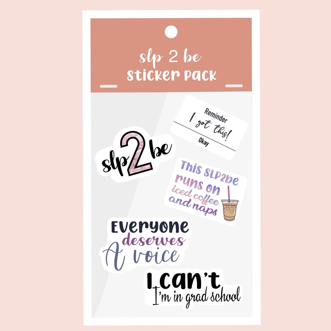 SLP to Be Speech Sticker Pack Speech Therapist to Be Speech - Etsy