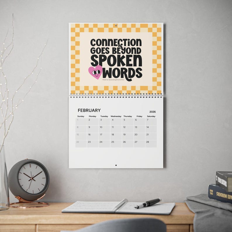 2026 SLP Calendar Speech Therapy AAC Speech Therapist Gift for Slps - Etsy