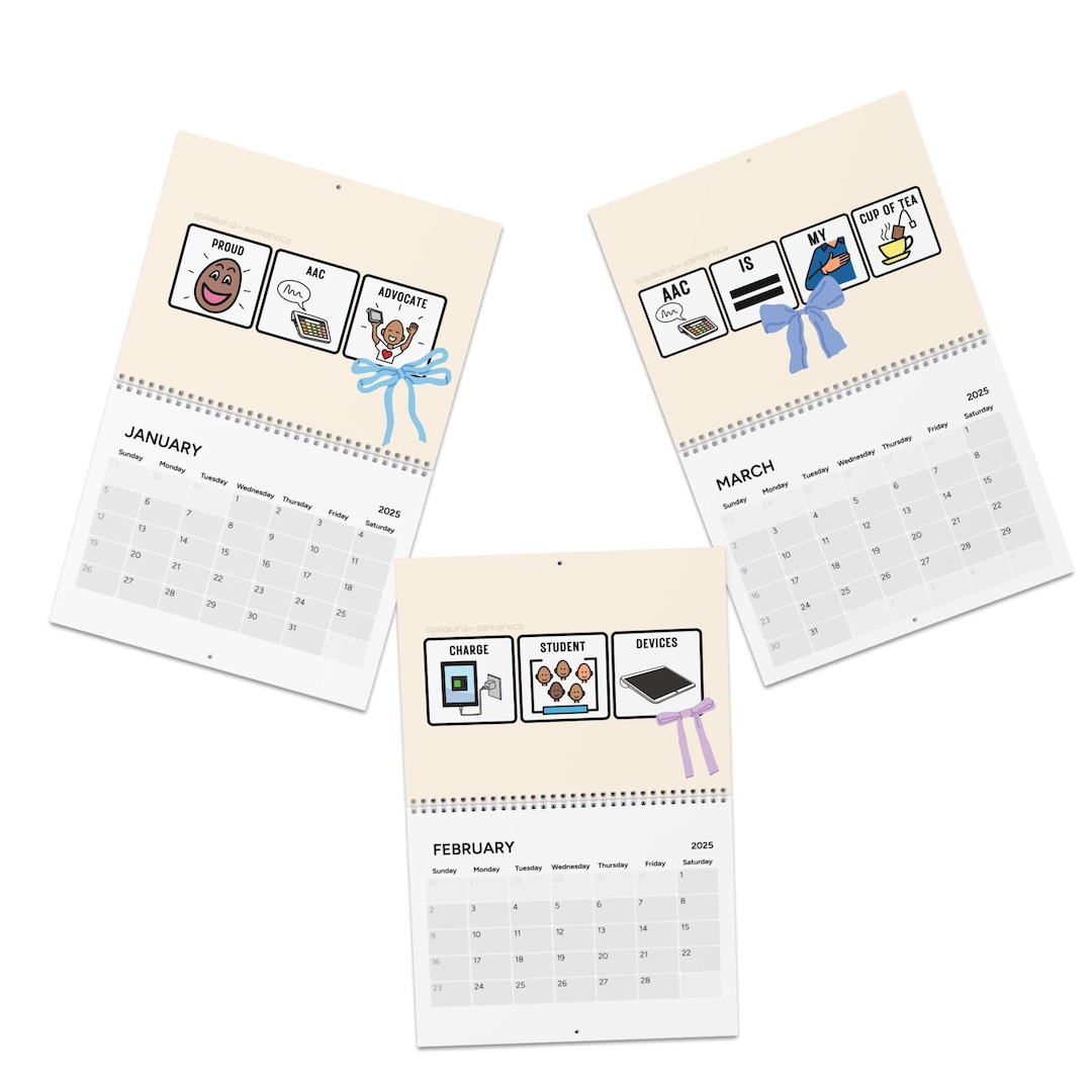 SLP Calendar, AAC, Speech Therapist, SLP Gift, Speech Language ...