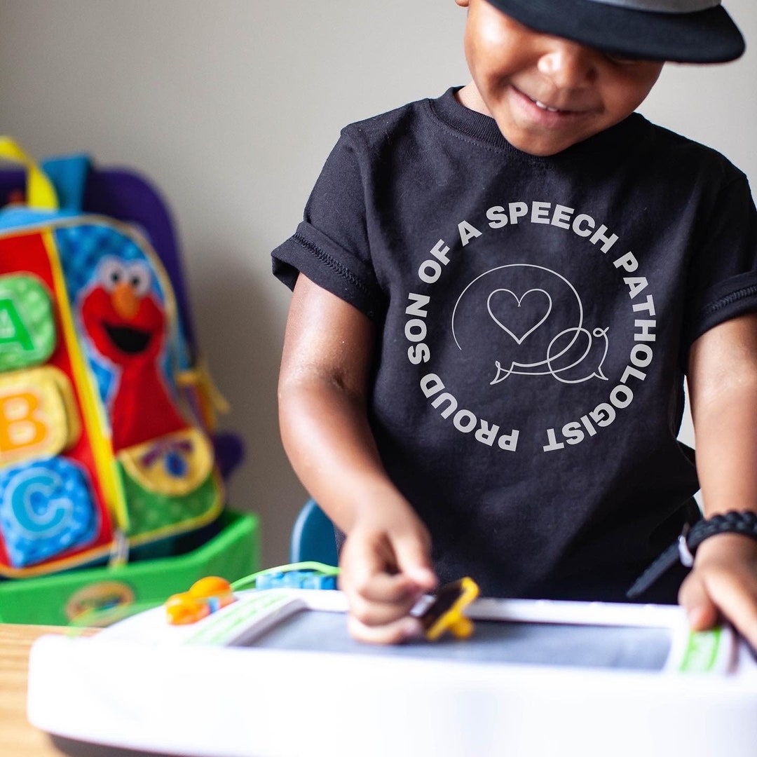 Proud Son of an SLP | Speech Therapist Kids Tshirt | SLP | Speech Merch ...
