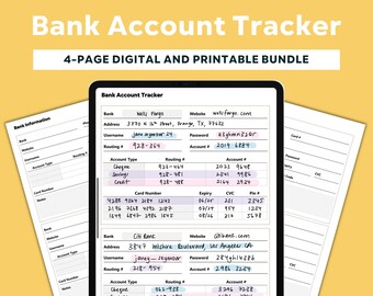 Digital Account Tracker - Etsy