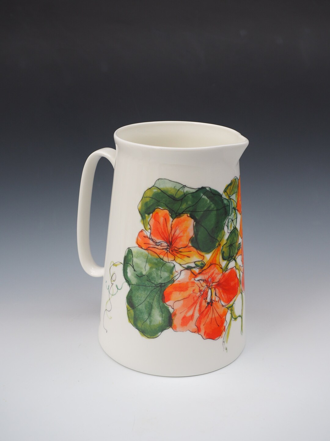 Nasturtium 3 Pint Pitcher Bone China Jug Water Jug Milk Jug Water ...