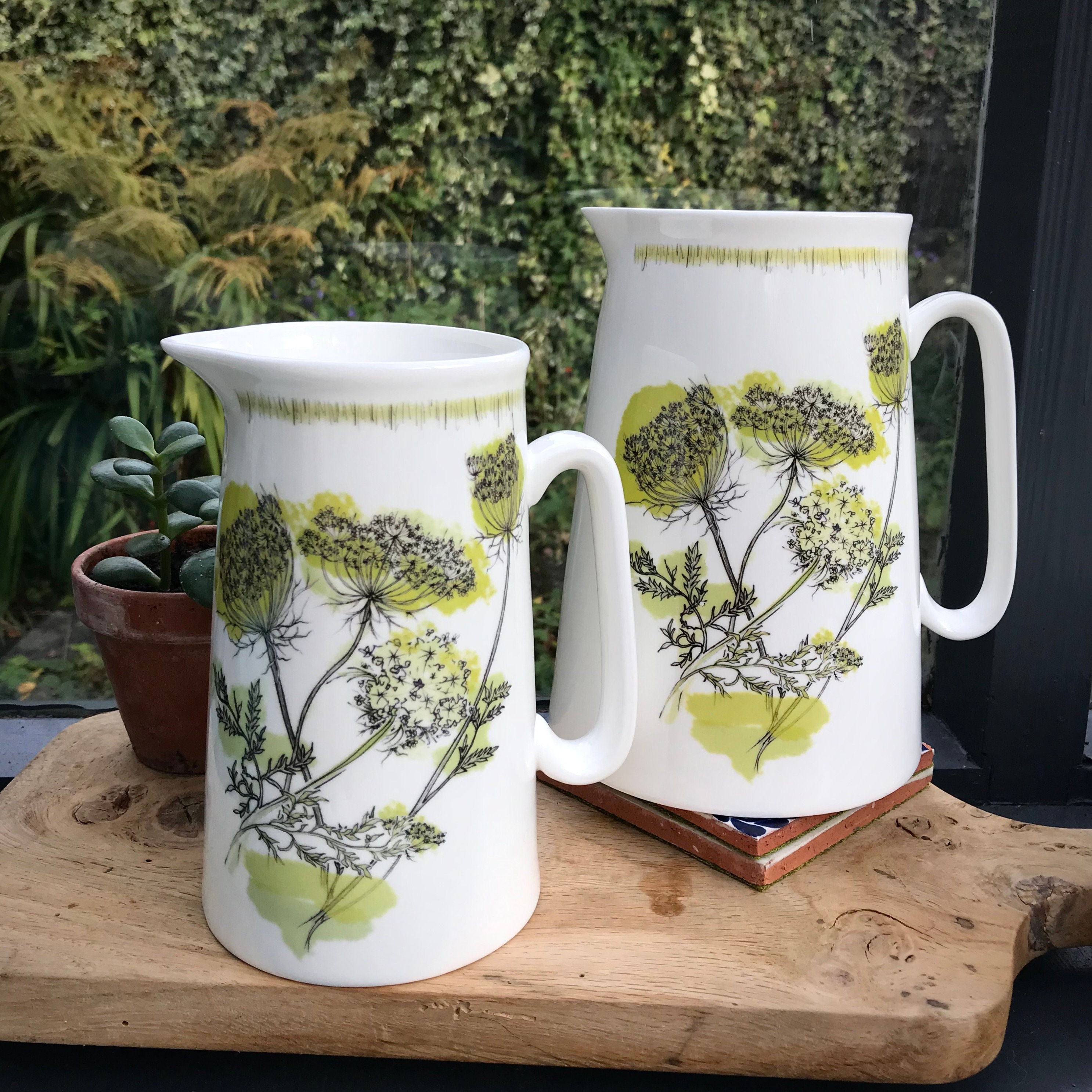 Cow Parsley 3 Pint Pitcher Bone China Pitcher Cow Parsley Jug Large Jug ...