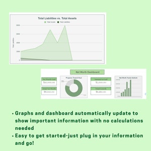 Net Worth Tracker Spreadsheet Template for Google Sheets, Personal ...