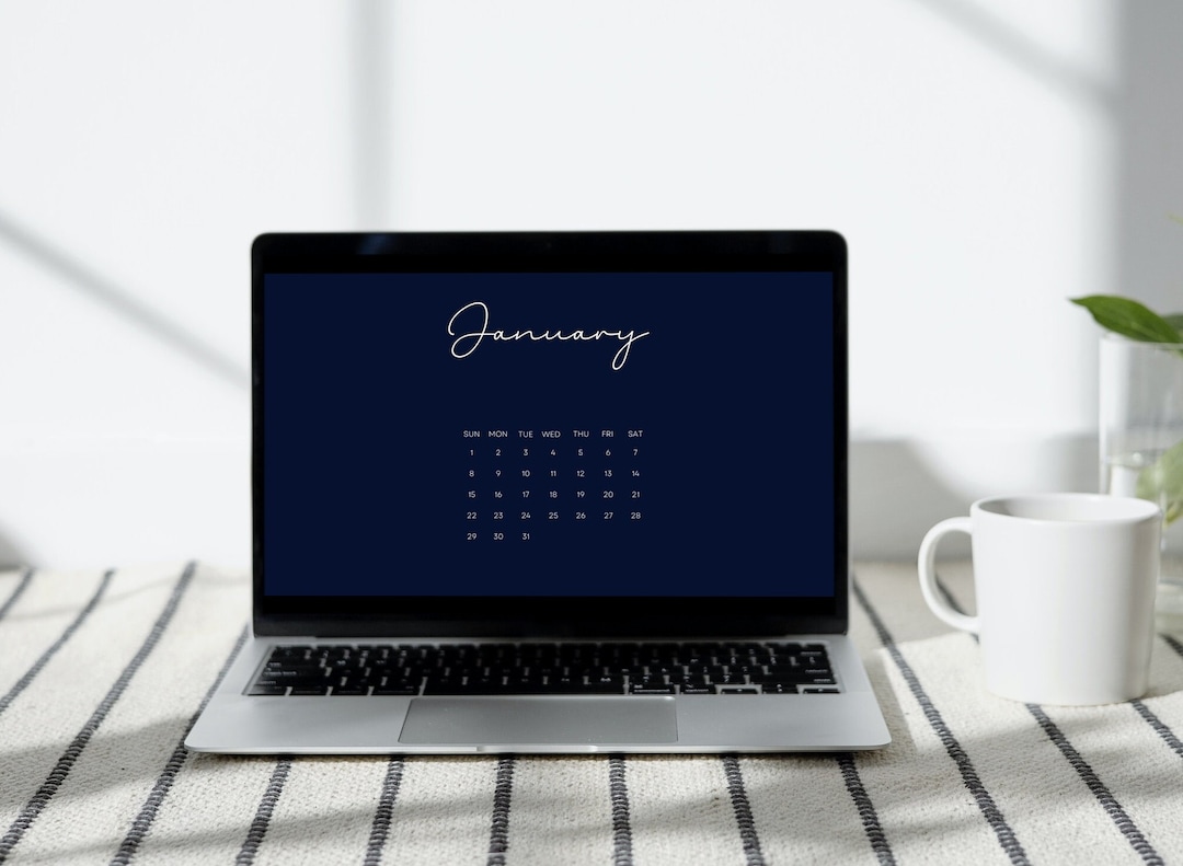 2023 Desktop Calendar Wallpaper, Neutral Computer Background, Computer ...