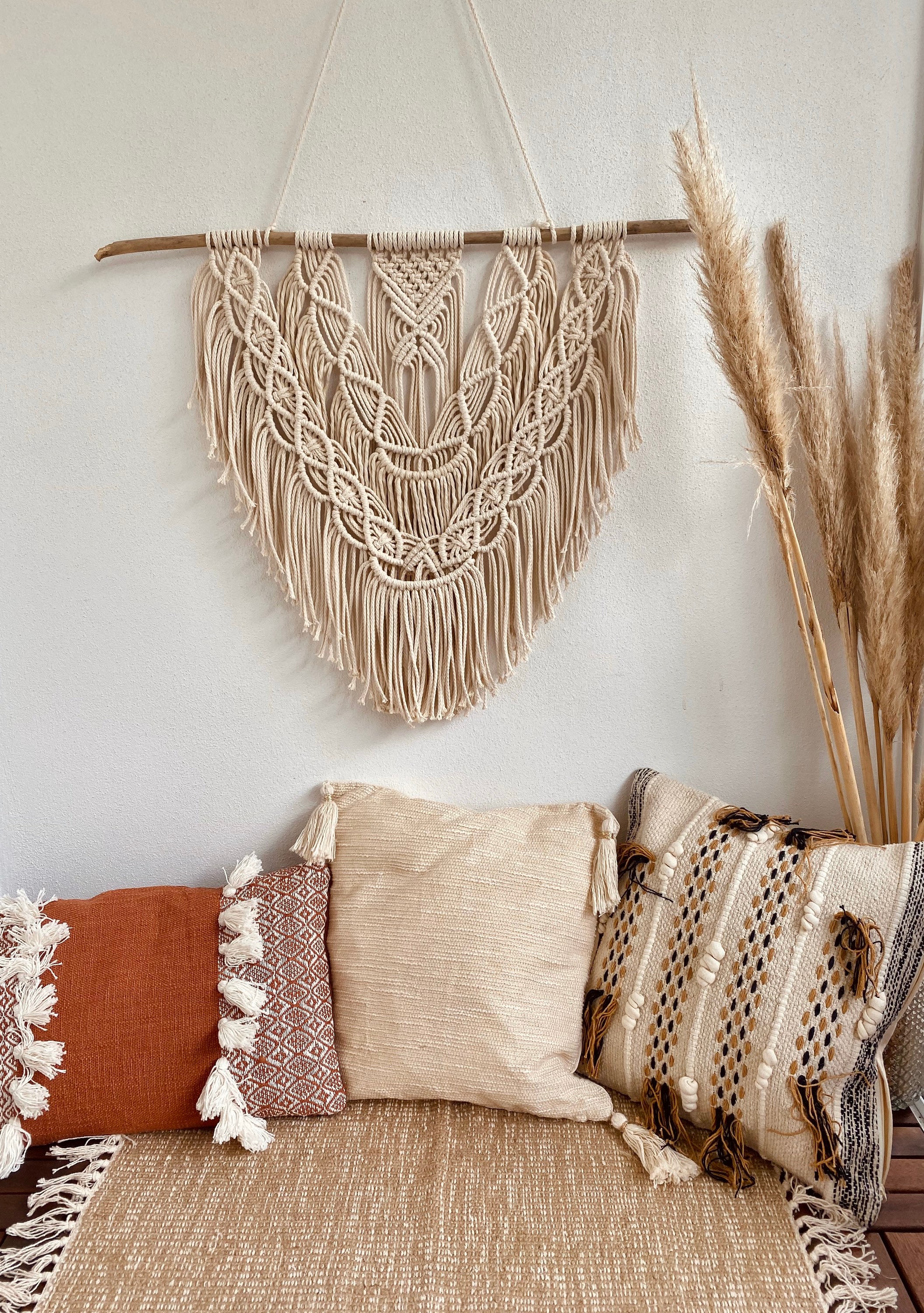Makramee Wandbehang Wanddeko Macrame Boho Stil - Etsy.de