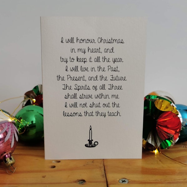 Christmas Carol Card - Etsy