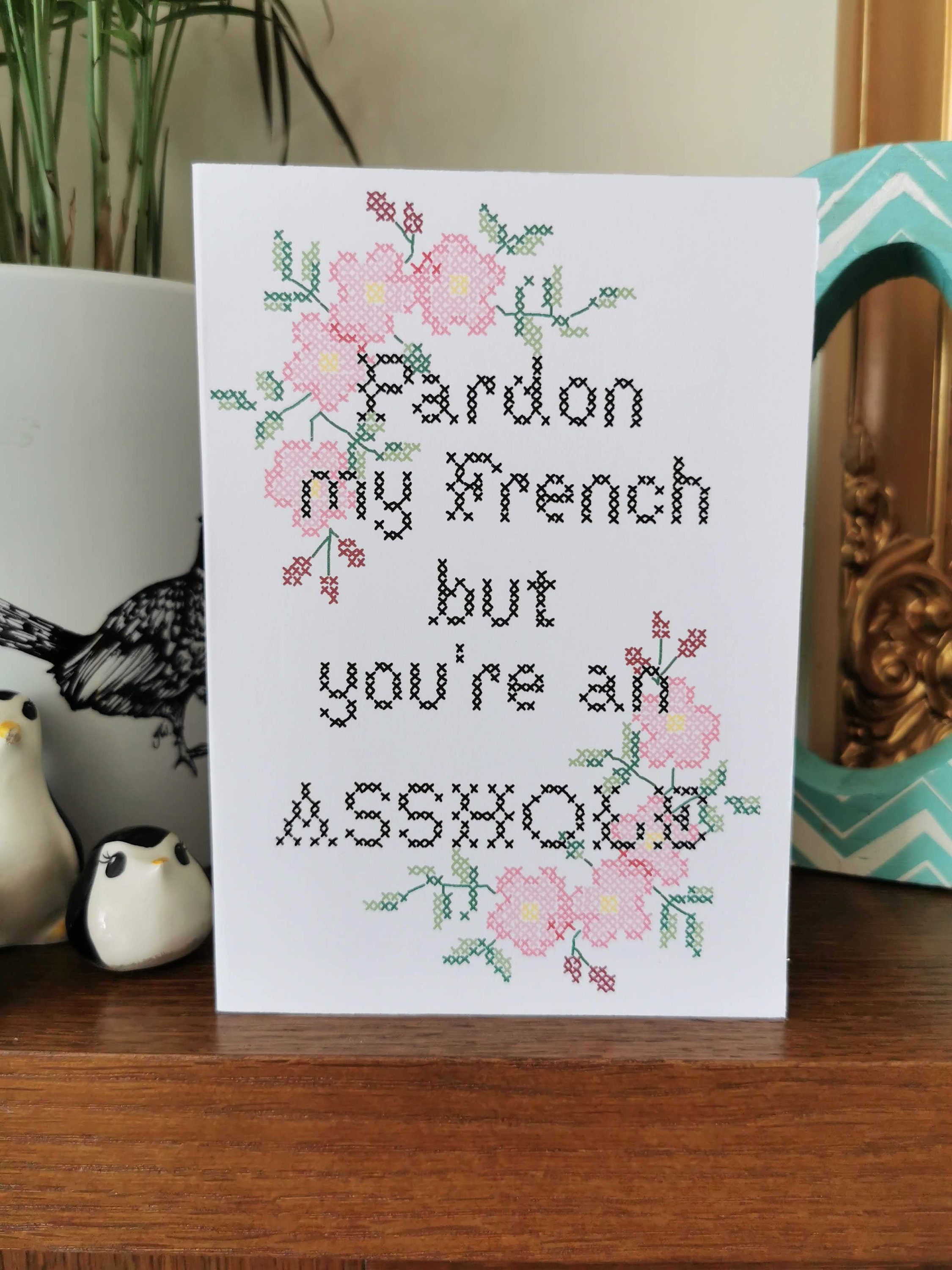 Swearing Cross Stitch Greetings Card Multipack - Etsy