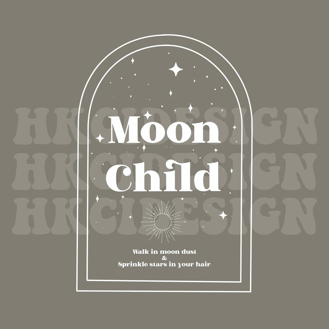 Moon Child PNG SVG File - Etsy