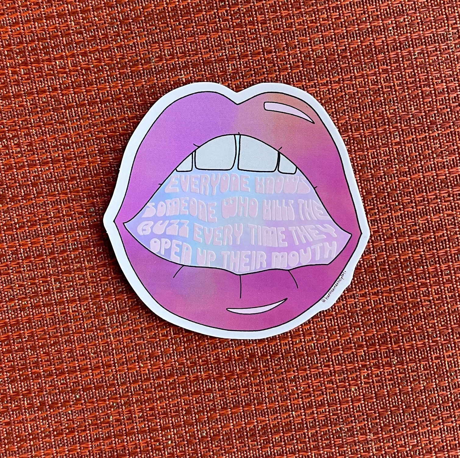 Spacey Holographic Vinyl Sticker Etsy