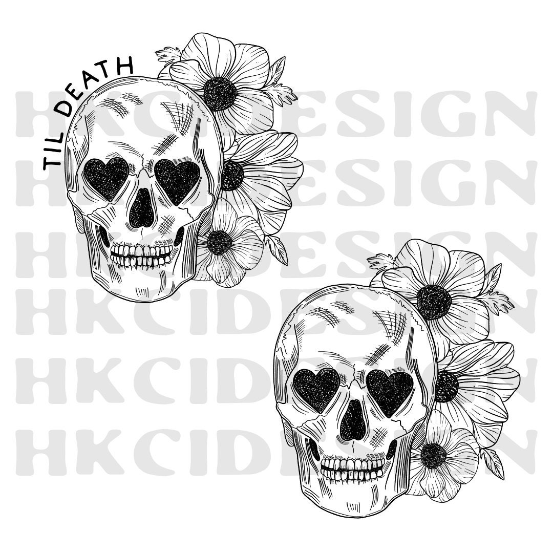 Til Death Skull PNG SVG File - Etsy