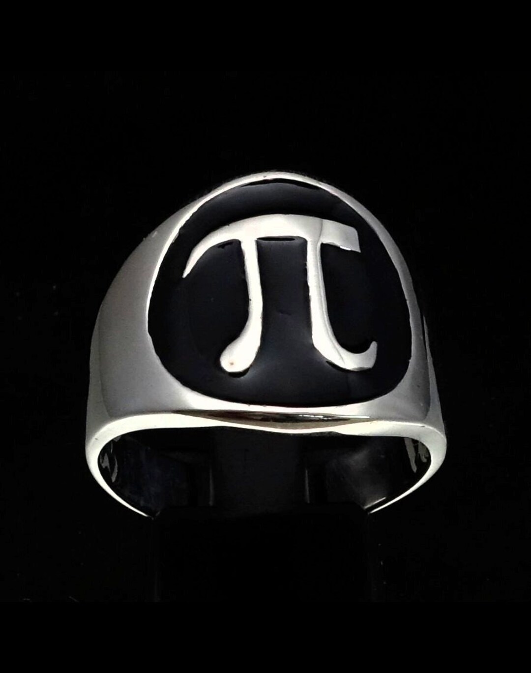 Sterling Silver Mathematician Symbol Ring Pi Ancient Greek Letter ...