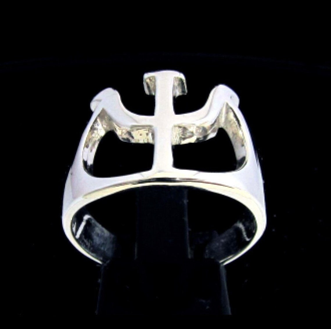 Initial Psi Sterling silver ring Greek alphabet capital letter | Etsy