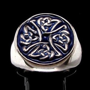 Sterling Silver Ring Birgit's Cross Celtic Knot Ancient Pagan Symbol ...