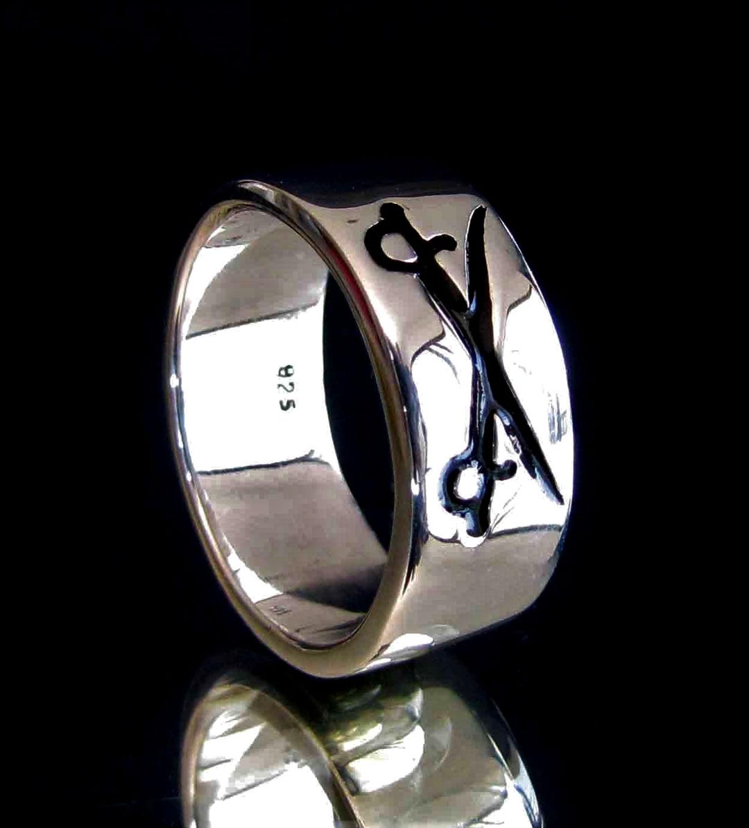 Sterling Silver Crossed Swords Ring: Yankee Cavalry Symbol in Black ...