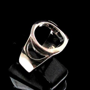 Initial Omicron Sterling Silver Ring Greek Alphabet Capital - Etsy