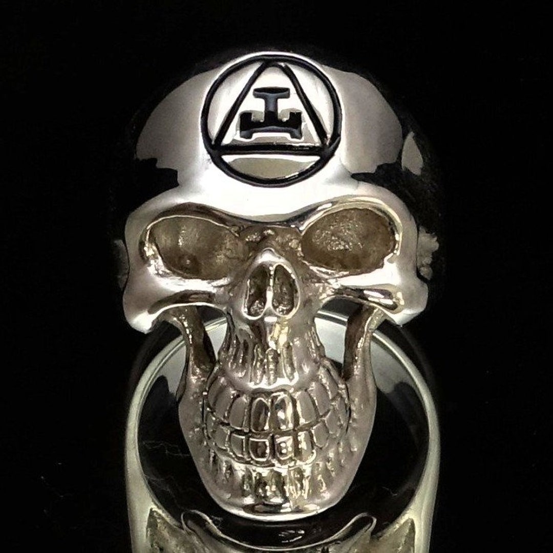 Sterling Silver Ring Royal Masonic Arch Triple Tau Freemasonry Symbol ...