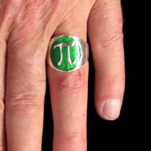 Sterling Silver Mathematician Symbol Ring Pi Ancient Greek Letter ...