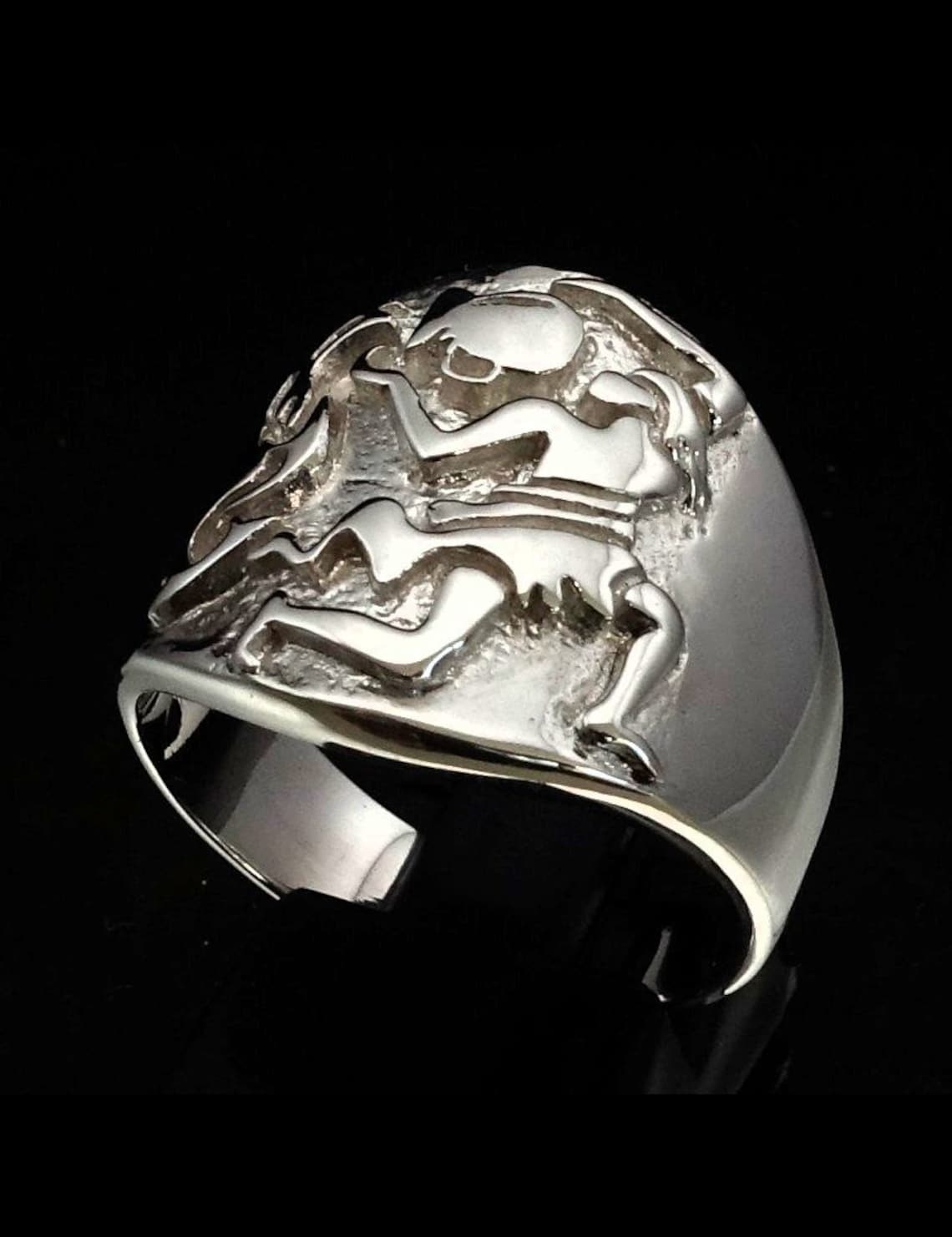 Sterling Silver Aquarius Ring Zodiac Horoscope Symbol Air Star - Etsy